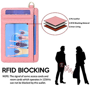 Badiya Credit Card Holder Slim Minimalist Wallet, Front Pocket Purse RFID Blocking Wallet Compact Card Case with ID Window for Women & Men