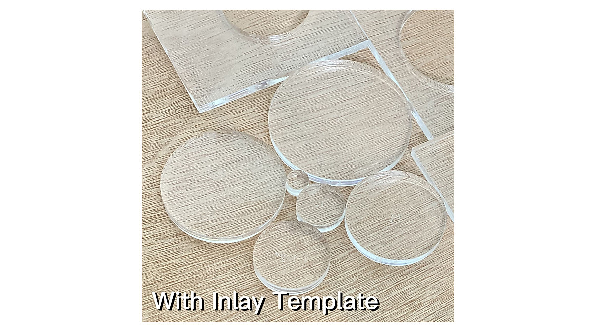 Monliful Pack of 4 Circle Inlay Templates for Woodworking