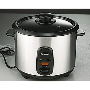 Brentwood Rice Cooker, 10-Cup, Stainless Steel