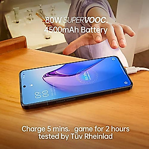 OPPO Reno 8 Pro Dual-Sim 256GB ROM + 8GB RAM (GSM only | No CDMA) Factory Unlocked 5G Smartphone (Glazed Black) - International Version