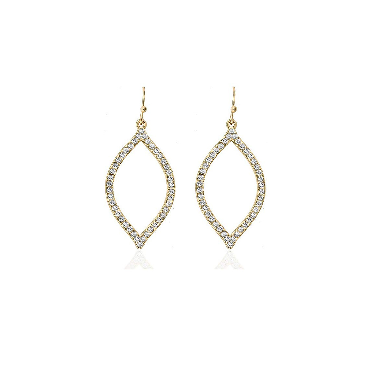 I Can't Say"I Do" Without You | Bridesmaid Earrings for Women 1-4-6-8 Sets Marquise Shape Drop Dangle Earrings for Wedding Gifts (GOLD - 8 SETS)