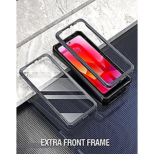 Poetic Guardian Case for Motorola Moto G Power 2022, [20FT Mil-Grade Drop Tested], Full-Body Hybrid Shockproof Bumper Cover with Built-in Screen Protector, Black/Clear