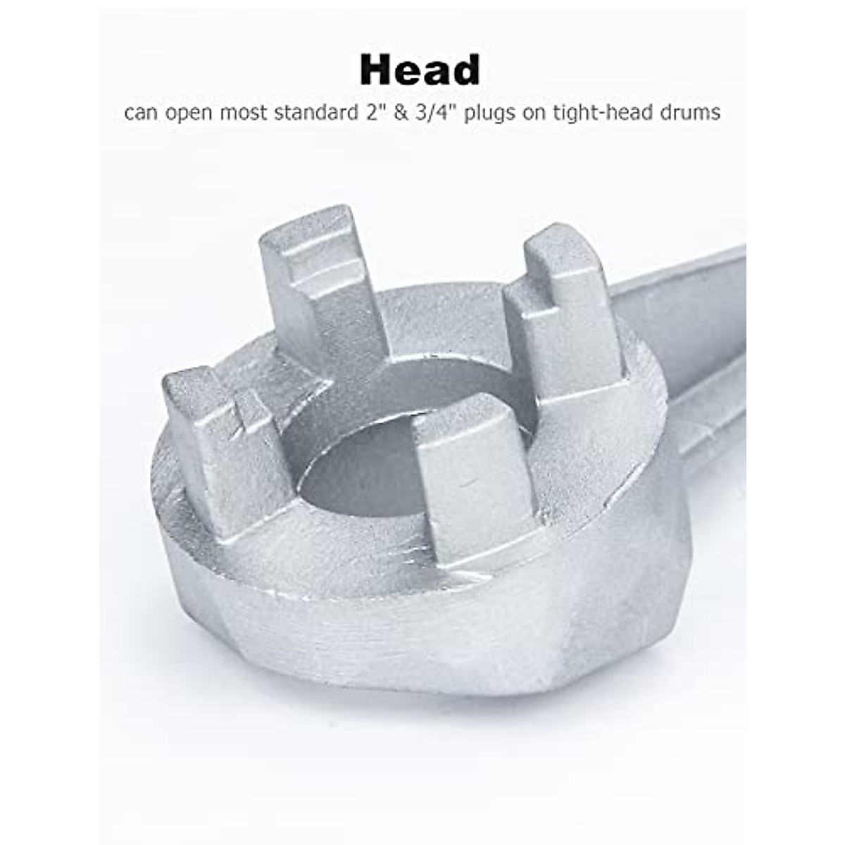 Mellbree Bung Wrench, Aluminum Gallon Drum Wrench Barrel Wrench Drum Opener Tool for Opening 10 15 20 30 50 55 Gallon Drum, Fits 2 inch and 3/4 inch Bung Caps