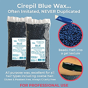 Cirepil - Waxing Kit - At Home Introduction Kit - Heater, Blue wax Beads, Pre & Post products & an Empty Tin - The Best Temperature for your Cirepil Wax
