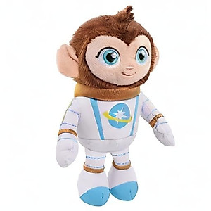 Just Play Netflix Ridley Jones Collectible Plushie Peaches Toy, 8-Inch Stuffed Animal, Astronaut Monkey, Kids Toys for Ages 3 Up