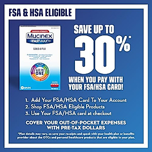 Mucinex Fast-Max Max Strength Cold and Flu Medicine for Adults, Daytime Cold Medicine, Over-the-Counter Medication With Acetaminophen, Dextromethorphan HBr, Guaifenesin, Phenylephrine HCl, 20 Caplets