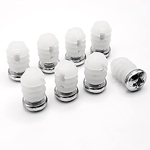 ReplacementScrews Plastic Sleeve and Screw Compatible with IKEA Part 102267 & 105163 (Pack of 8)