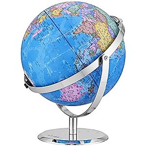 World Globe with Illuminated Constellations – 9" Light Up Globe for Kids & Adults – Interactive Earth Globe for Educational Toys, Home Office Ornaments