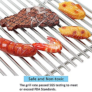 FORYEYC 7639 17.3 Inch Cooking Grates for Weber Spirit 300 and II 300 Series E310 E320 E330 S310 S320 S330, 7638 Stainless Steel Grill Grids for Spirit 700, Genesis Silver Gold B & C, Platinum B & C