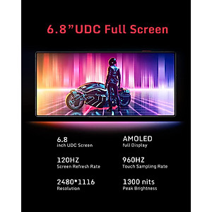 REDMAGIC 8 Pro Smartphone 5G, 120Hz Gaming Phone, 6.8" Full Screen, Under Display Camera, 6000mAh Android Phone, Snapdragon 8 Gen 2, 12+256GB, 65W Charger, Dual-Sim, US Unlocked Cell Phone Black