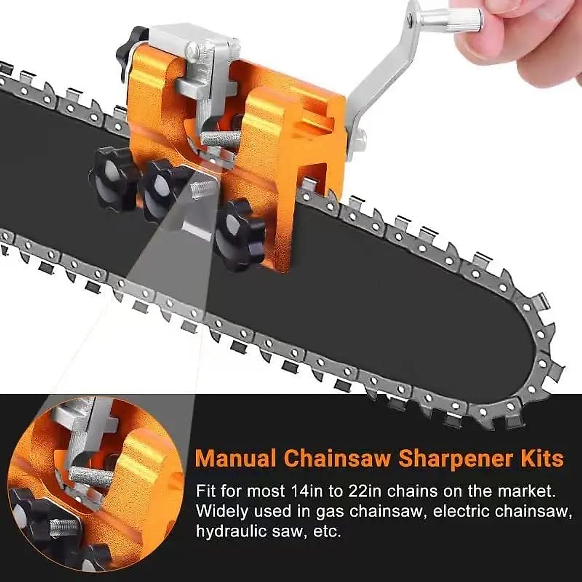 AMESEDAK Chainsaw Sharpener Kit, Chainsaw Chain Sharpening Jig,Suitable for All Kinds of Chain Saws and Electric Saws, for Lumberjack,Garden Worker