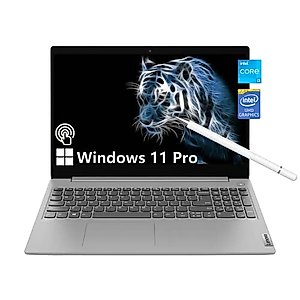 Lenovo IdeaPad 3i Business Laptop, 15.6" HD Touchscreen Display, Intel Core i3-1115G4, Windows 11 Pro, 12GB RAM, 256GB SSD, HDMI, Dolby Audio, SD Card Reader, Long Battery Life, PC Mall Stylus Pen