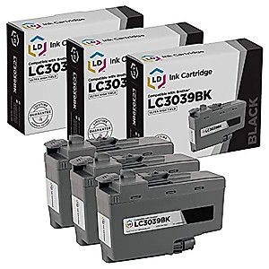 LD Compatible Ink Cartridge Replacements for Brother LC3039BK Ultra High Yield (Black, 3-Pack)
