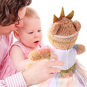 Set of 2 Unicorn Skirt Teddy Bear Clothes Outfit Fits Most 14" - 18" Bear Plush Stuffed Animal Outfit Build a Bear Doll Clothes and Make Your Own Stuffed Animals(Unicorn Style, Fit 14"-18")