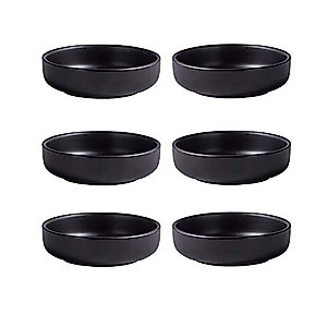 Colias Wing 3.5 Inch Simple Style Single Color Pattern Stylish Design Multipurpose Porcelain Side Dish Bowl Seasoning Dishes Soy Dipping Sauce Dishes-Set of 6
