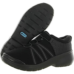 BZees Womens Kinetic Slip-On Black Twill 11 M