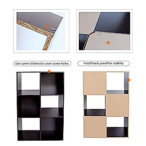 PACHIRA E-Commerce US 6 Cube Storage Bookcase, Unit Shelf, Closet Cabinet, Bookshelf Organizer Rack in Living Room, Bedroom, Study, Dark Brown