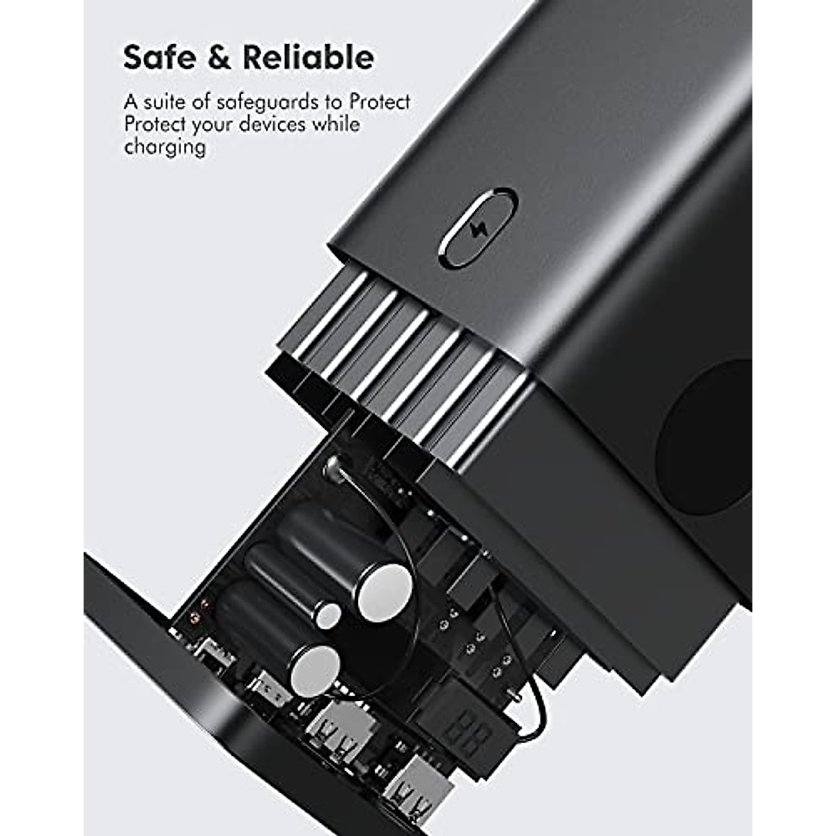 ROMOSS 60000mAh High Capacity Power Bank, 22.5W Max PD 3.0 Fast Charging Portable USB C Battery Packs with 4 Outputs & 3 Inputs & LCD Display, Rechargeable Battery Bank for iPhone and Outdoors Camping