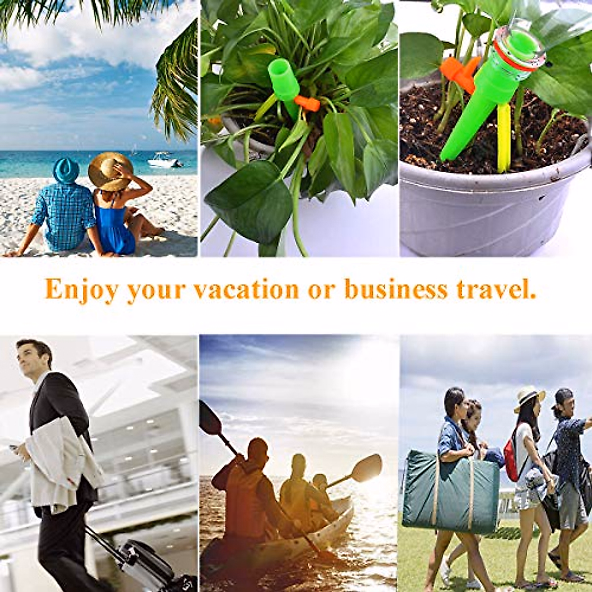 Update Automatic Plant Watering Devices, Universal Self Watering Spikes with Slow Release Control Valve Switch System Suitable for All Bottles, Vacation Drip Irrigation Watering Gardens& Lawn (12PCS)