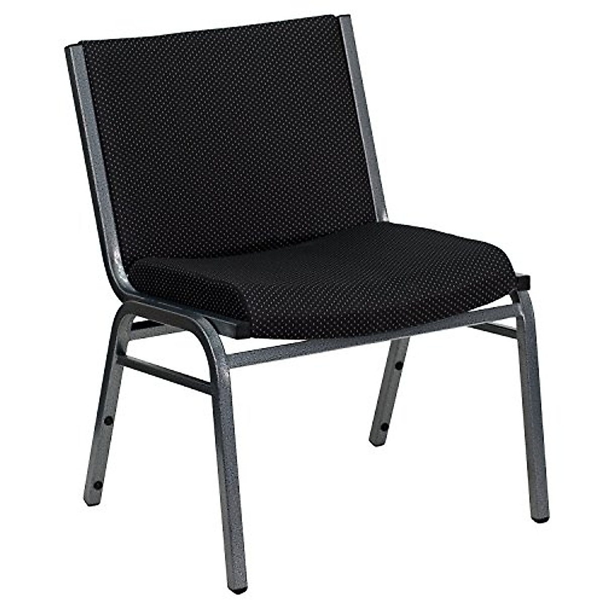 EMMA + OLIVER Big & Tall 1000 lb. Rated Black Fabric Stack Chair
