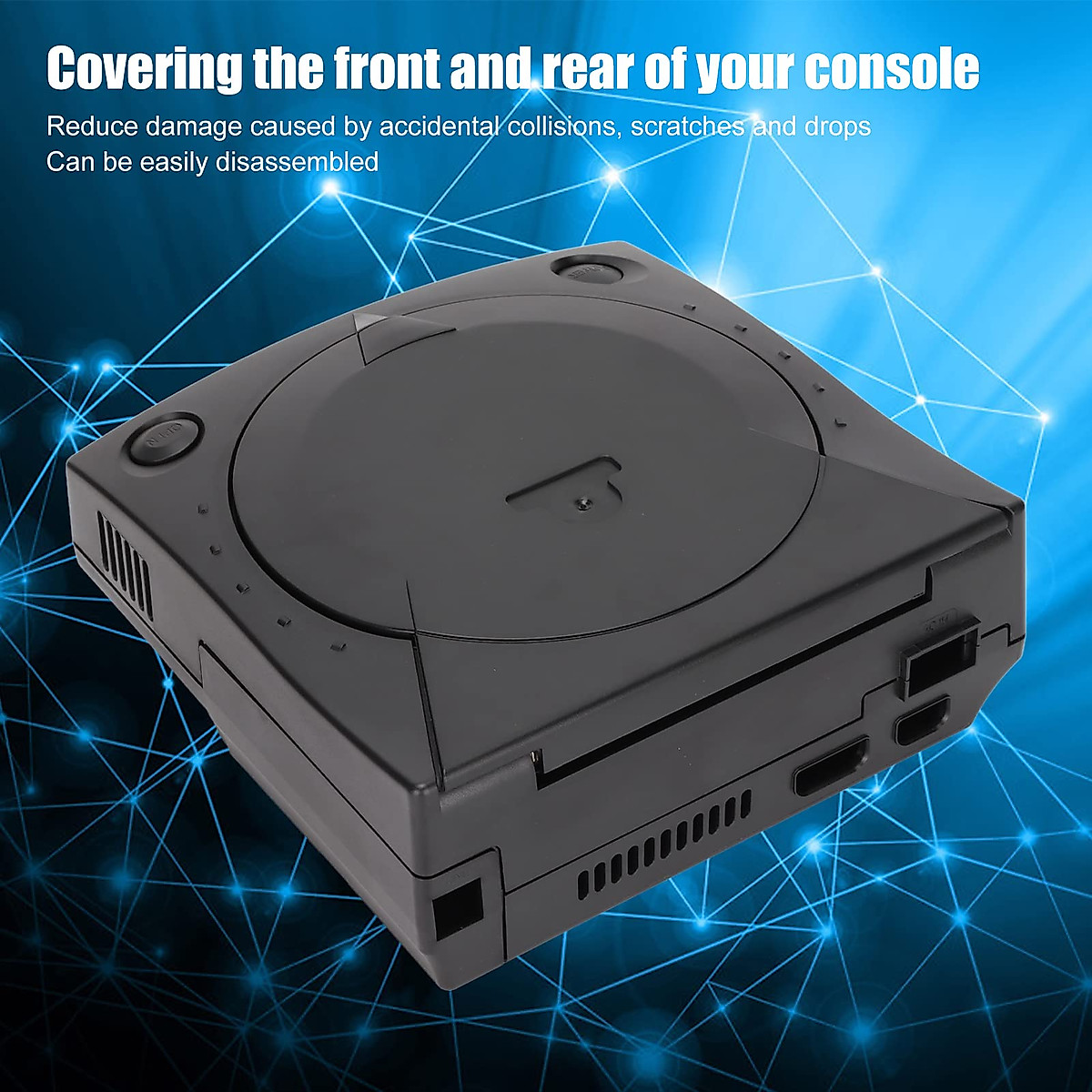 Shell for SEGA DC, Shock Absorbing Protective Housing Case Replacement for SEGA DC, Black