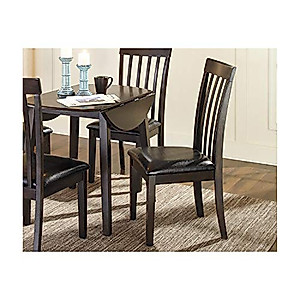 Signature Design by Ashley Hammis Round Dining Room Drop Leaf Table, Dark Brown
