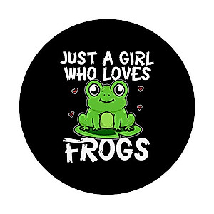 Just A Girl Who Loves Frogs Cute Green Frog Costume PopSockets Swappable PopGrip