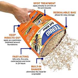 TERRO T901SR Ant Killer Plus Multi-Purpose Insect Control for Outdoors - Kills Fire Ants, Fleas, Cockroaches, and Other Crawling Insects - 2 Pack, Granule