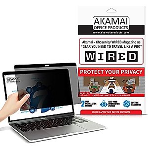Akamai Office Products 13.3 Inch 2016 to Current MacBook Pro Magnetic Privacy Screen (16:10) - Display Security - Also Fits 2018 MacBook Air (Latest 13 inch MacBook Pro & 2018 MacBook Air)