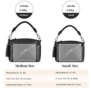 S-ZONE Small Genuine Leather Top Handle Handbags for Women Shoulder Bag Crossbody Purse