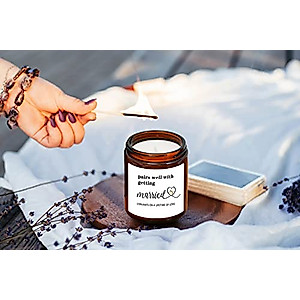 Scented Candle, Pairs Well with Getting Married Candles Gifts for Wedding,Marriage，Soy Candles for Home Scented, Home Decorations, Aromatherapy Candles, Amber Jar Candles(063CGY)
