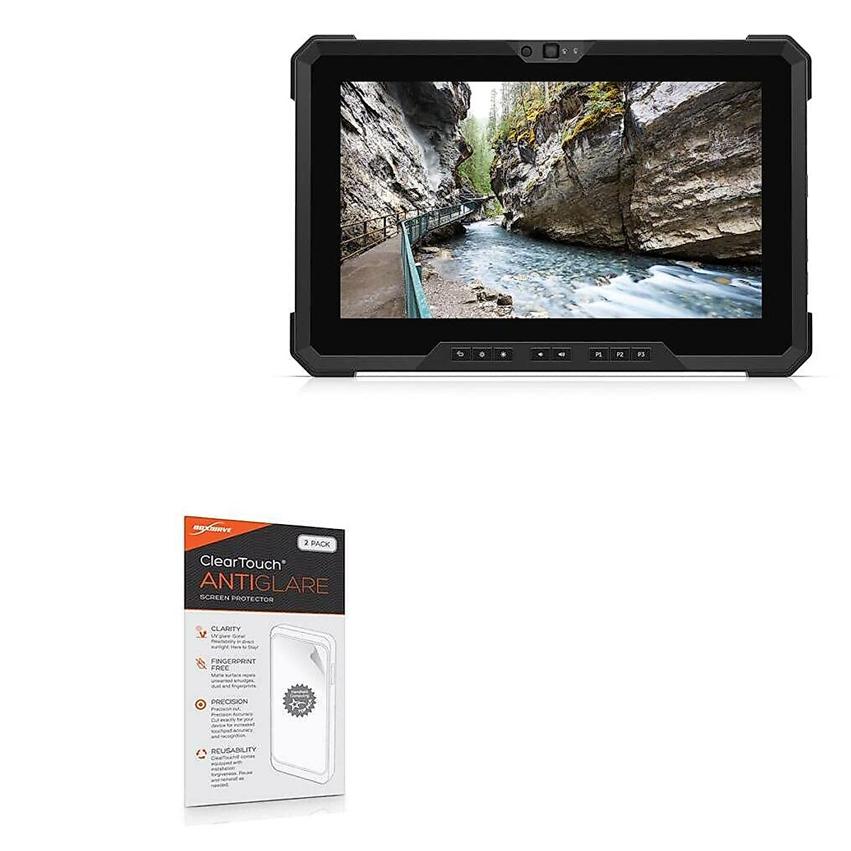 BoxWave Screen Protector Compatible with Dell Latitude 7220 Rugged Extreme - ClearTouch Anti-Glare (2-Pack), Anti-Fingerprint Matte Film Skin for Dell Latitude 7220 Rugged Extreme