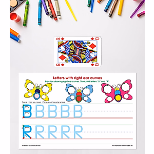 Key Education Publishing Write-On/Wipe-Off Print Alphabet Letters, Literacy Activities, Develop Handwriting and Fine Motor Skills, Teaches The Alphabet and Letter Sounds Ages 5+ (21 pc)