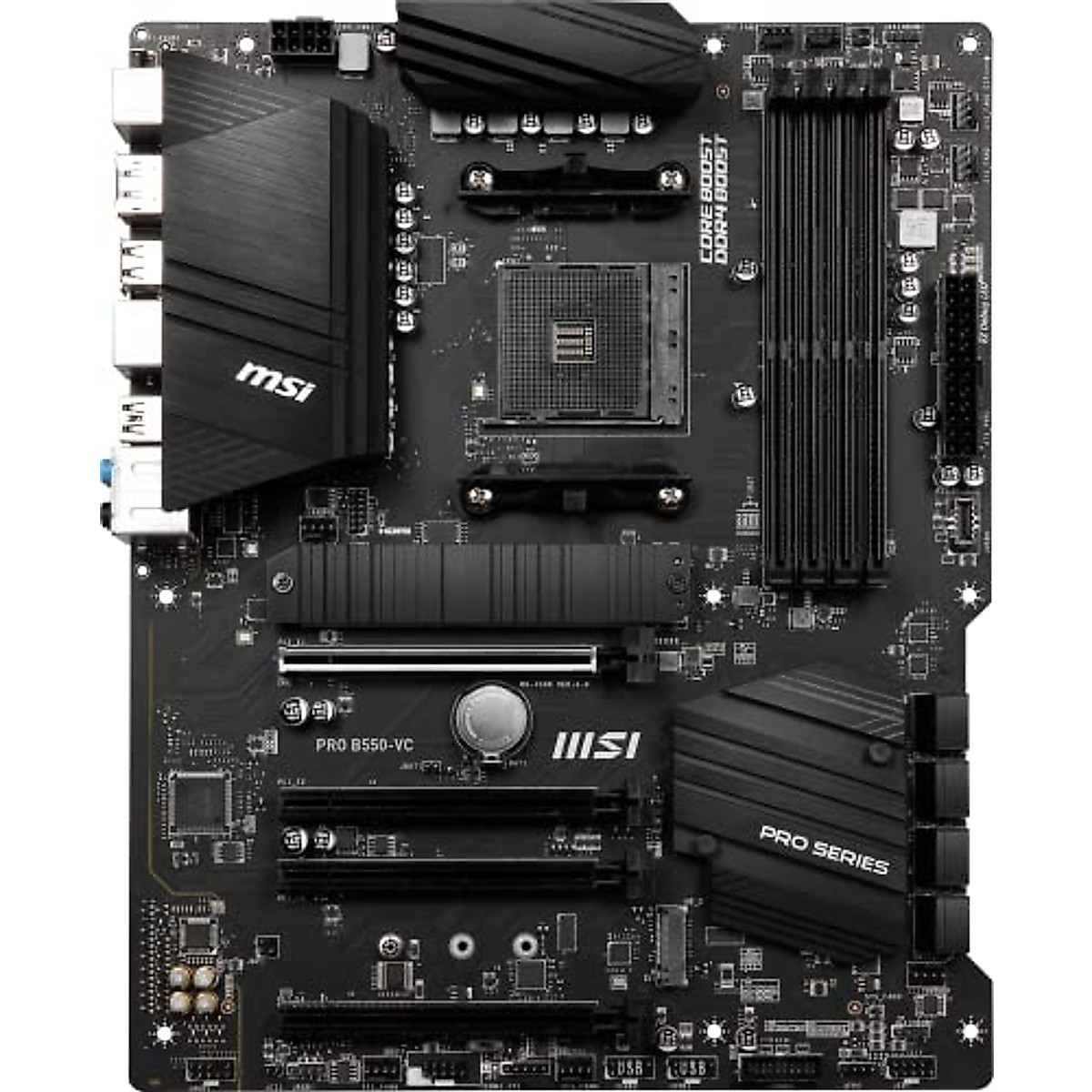 MSI PRO B550-VC ProSeries Motherboard (AMD AM4, DDR4, PCIe 4.0, SATA 6Gb/s, M.2, USB 3.2 Gen 2, HDMI/DP, ATX)
