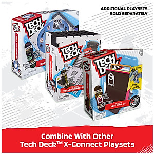 TECH DECK, Pyramid Shredder, X-Connect Park Creator, Customizable and Buildable Ramp Set with Exclusive Fingerboard, Kids Toy for Ages 6 and up
