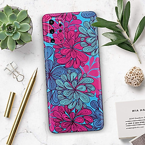 DesignSkinz Vibrant Colorful Floral Sprouts Protective Vinyl Decal Wrap Skin Cover Compatible with The Samsung Galaxy S20 (Screen Trim & Back Glass Skin)