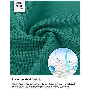 G Gradual Men's Basketball Shorts with Zipper Pockets Lightweight Quick Dry 11" Long Shorts for Men Athletic Gym(Green,L)