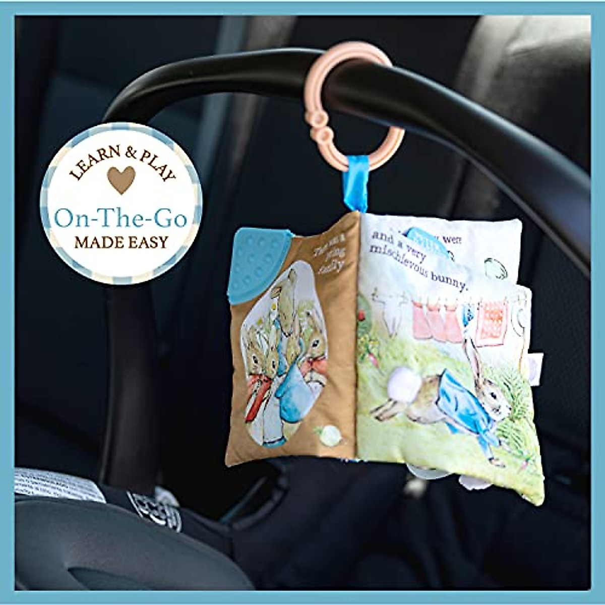 KIDS PREFERRED Peter Rabbit Soft Book with toy, Teether and Crinkle, 5 Inches