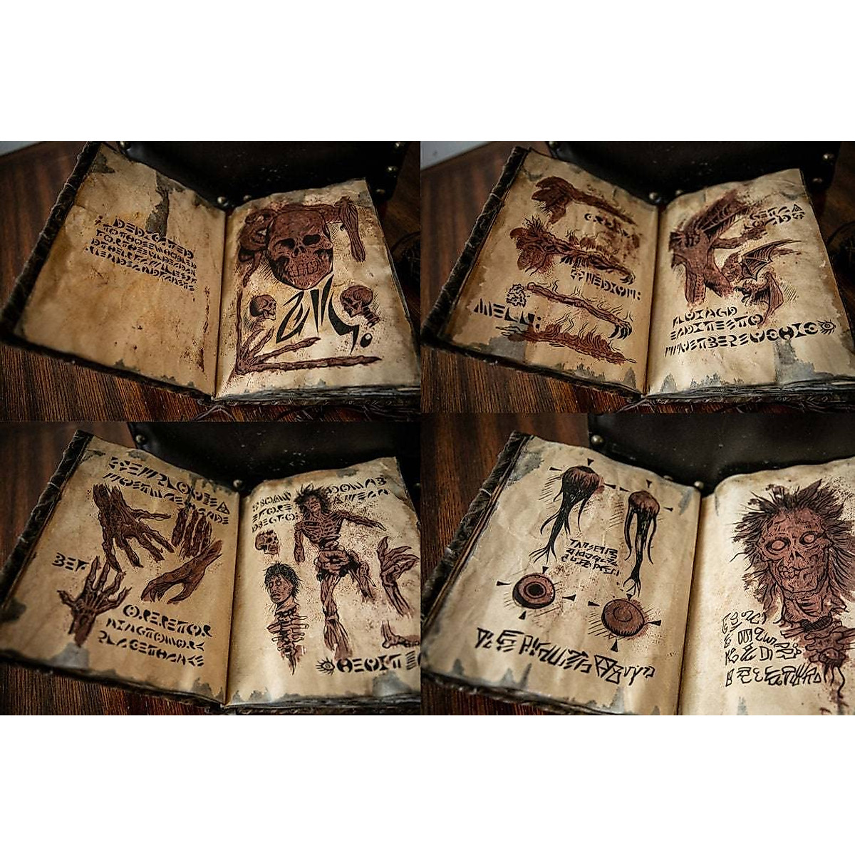 Necronomicon Evil Dead Necronomicon Book of The Dead Spellbook Leather Hardcover Necronomicon Journal Spells Decoration Lovecraft Horror Movie Prop Decor Notebook