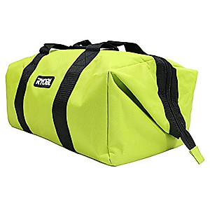 Ryobi Green Wide Mouth Collapsible Genuine OEM Contractor’s Bag w/ Full Top Single Zipper Action and Cross X Stitching