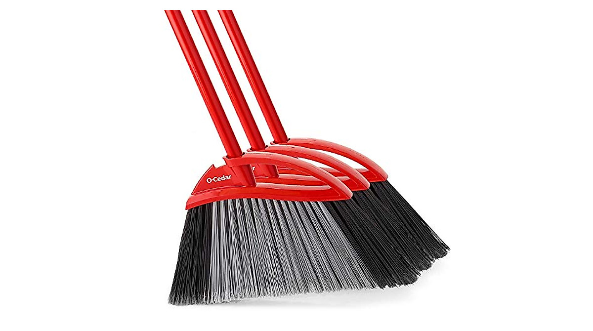 O-Cedar Power Corner Broom - Efficient Clean & Pack of 3