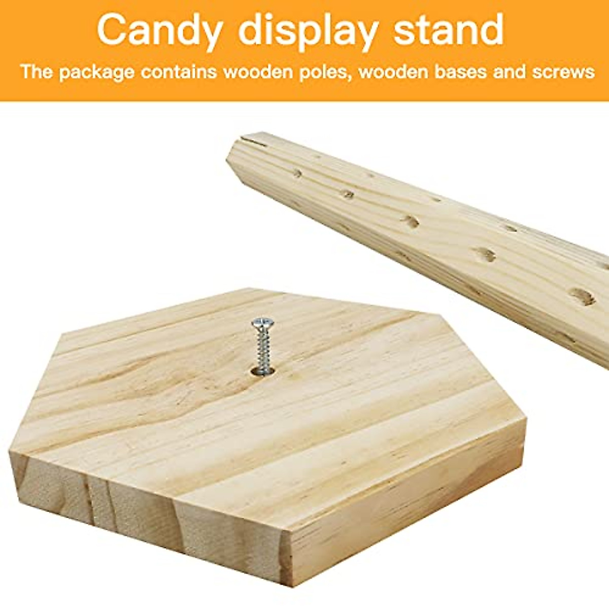 DOERDO Cake Pop Stand 48 Hole Cake Pop Holder Wooden Lollipop Stand, Dessert Stands for Wedding Baby Showers Birthday Party