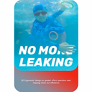 CAPAS Kids Swim Goggles, Pack of 2 Waterproof Anti-Fog Anti-UV Water Pool Swimming Class Goggles for Boys Girls Age 4-12