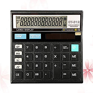 ULTECHNOVO Kids Calculator Office Accounting Digital Desktop Calculator - Black Financial Calculator Battery Computadora para Niños