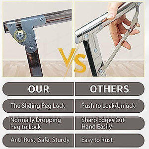 HYZSWGC Foldable Clothes Drying Rack, 95 Inches Adjustable Stainless Steel Laundry Drying Rack with 20 Windproof Hooks for Clothes, Blanket, Llinens, Shoes, Indoor/Outdoor