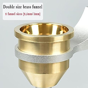 XDTKJDZ Hall Flow Meter, 2-in-1 Powder Bulk Density Meter Flow Tester, Funnel Aperture 2.5 MM/5.0 MM Brass Funne, Adjust Height, for Metal Powder and Non-Metallic Powder