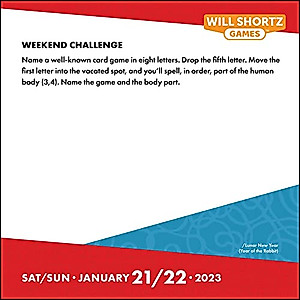 Will Shortz Games: Brain Twisters 2023 Day-to-Day Calendar: Fun Daily Word Teasers