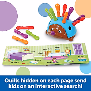 Learning Resources Spike The Fine Motor Hedgehog First Words -Ages 18+ Months,15 Pieces, Toddler Learning Toys, Fine Motor Fun for Kids, Preschool Toys