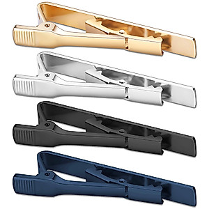 Selizo 4Pcs Tie Clip Tie Bar Tie Clips For Men