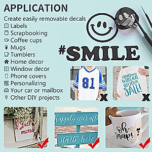 Permanent Vinyl Roll - 12" x70 Ft-Matte Black Self Adhesive Vinyl Roll for Silhouette Cameo, Decor Sticker, Cutting Machine, Craft Cutter Machine, Home Decal